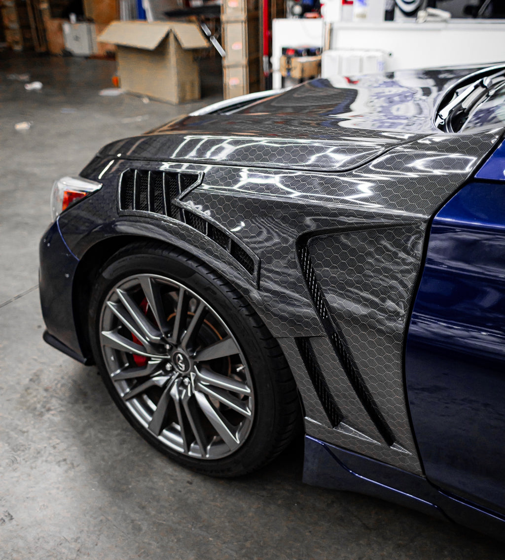 Q50- Q60 Carbon hoods,Fenders and trunks — Southbay Autoworkz