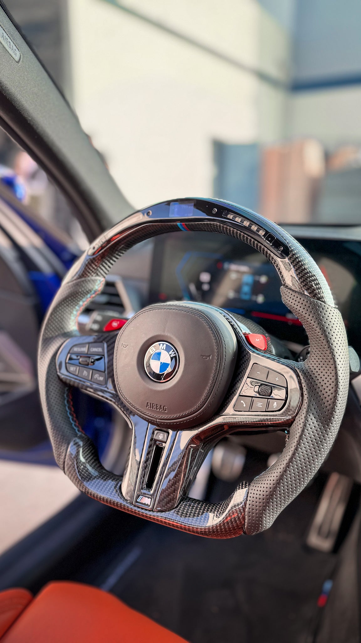 G80 M3 / G82 M4 / G87 M2 Carbon Fiber LED steering wheel — Southbay ...