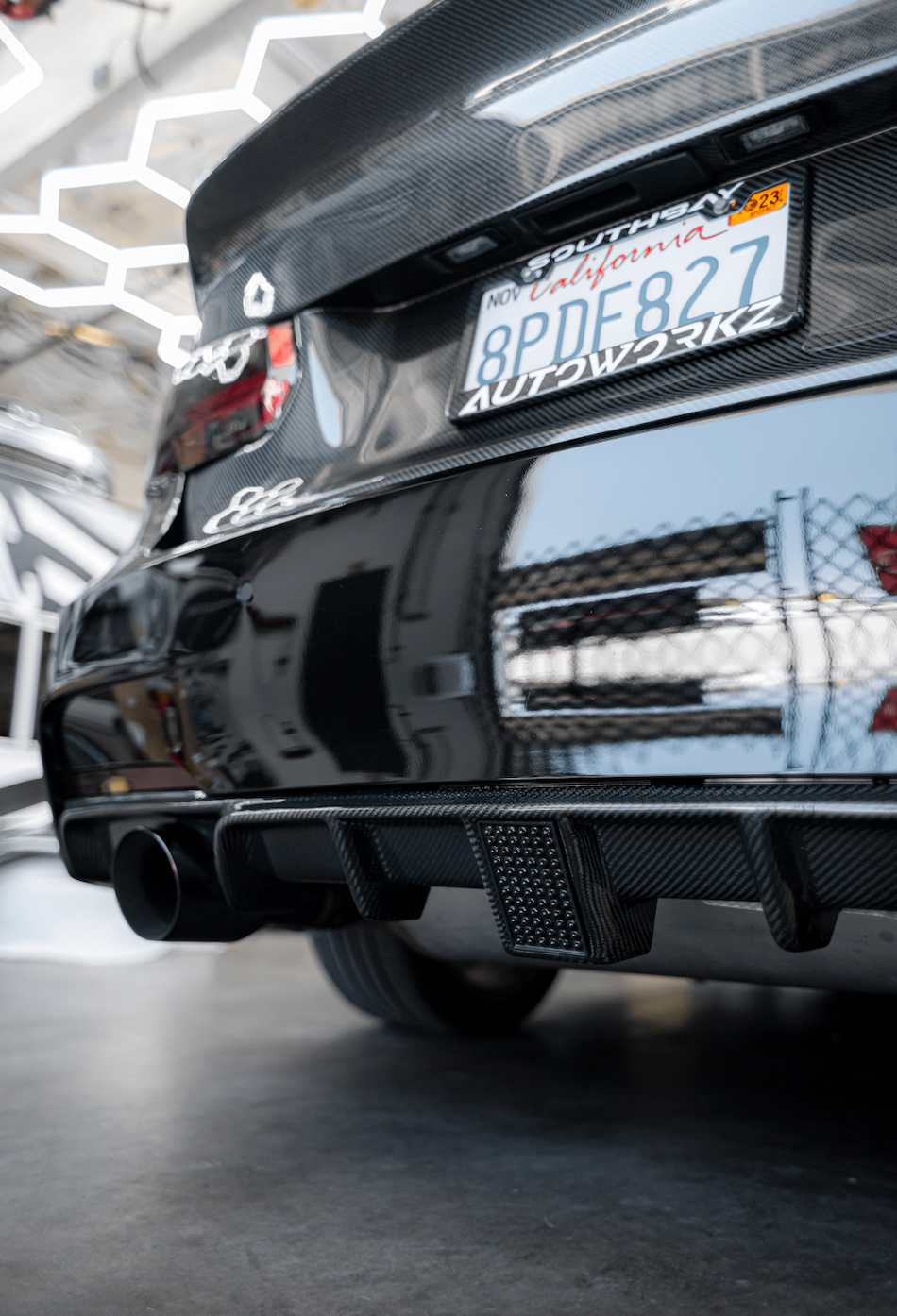 BMW F30 Carbon Fiber LED Rear Diffuser — Southbay Autoworkz