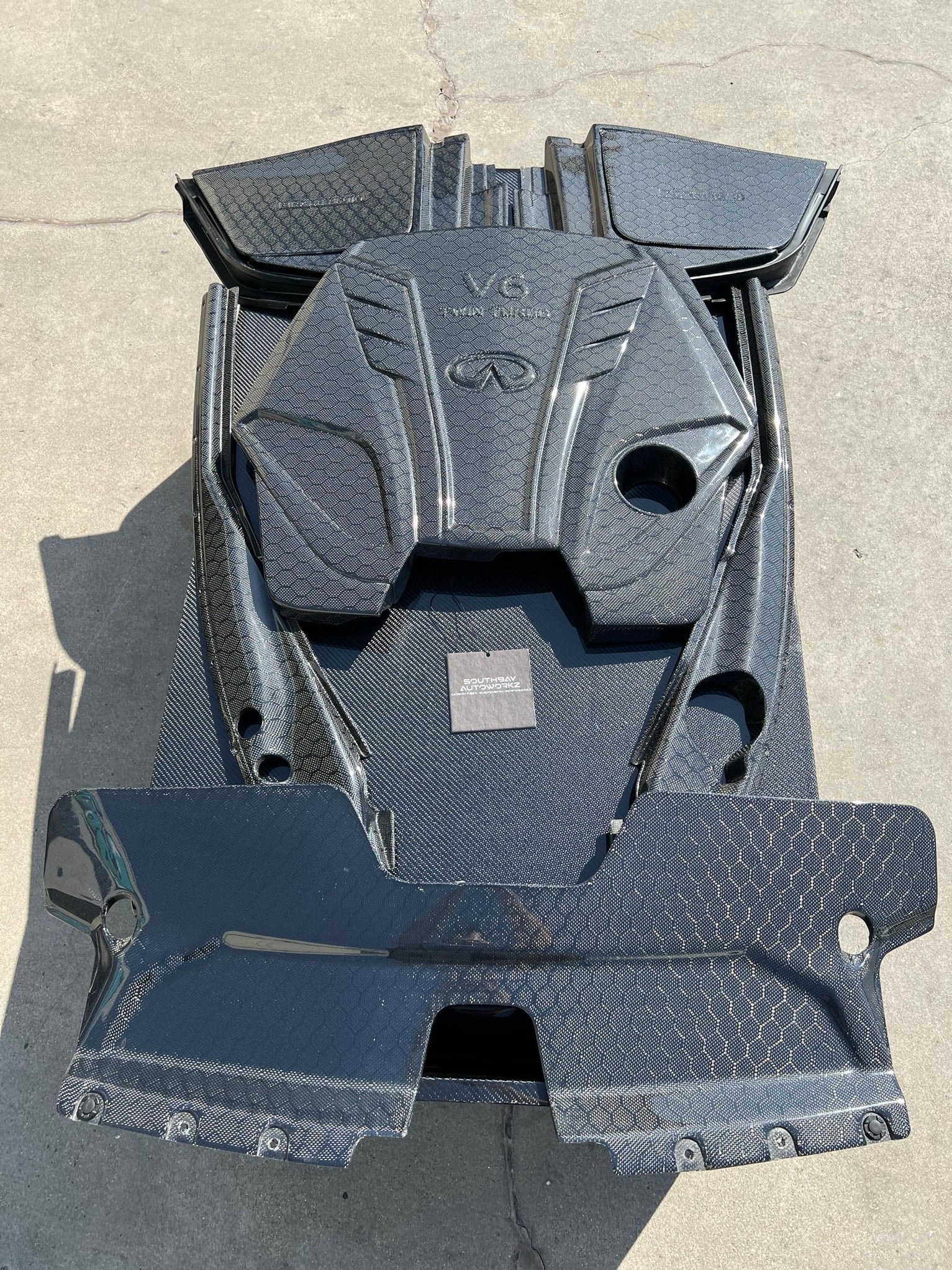 Q50 / Q60 Carbon Fiber Engine Covers — Southbay Autoworkz