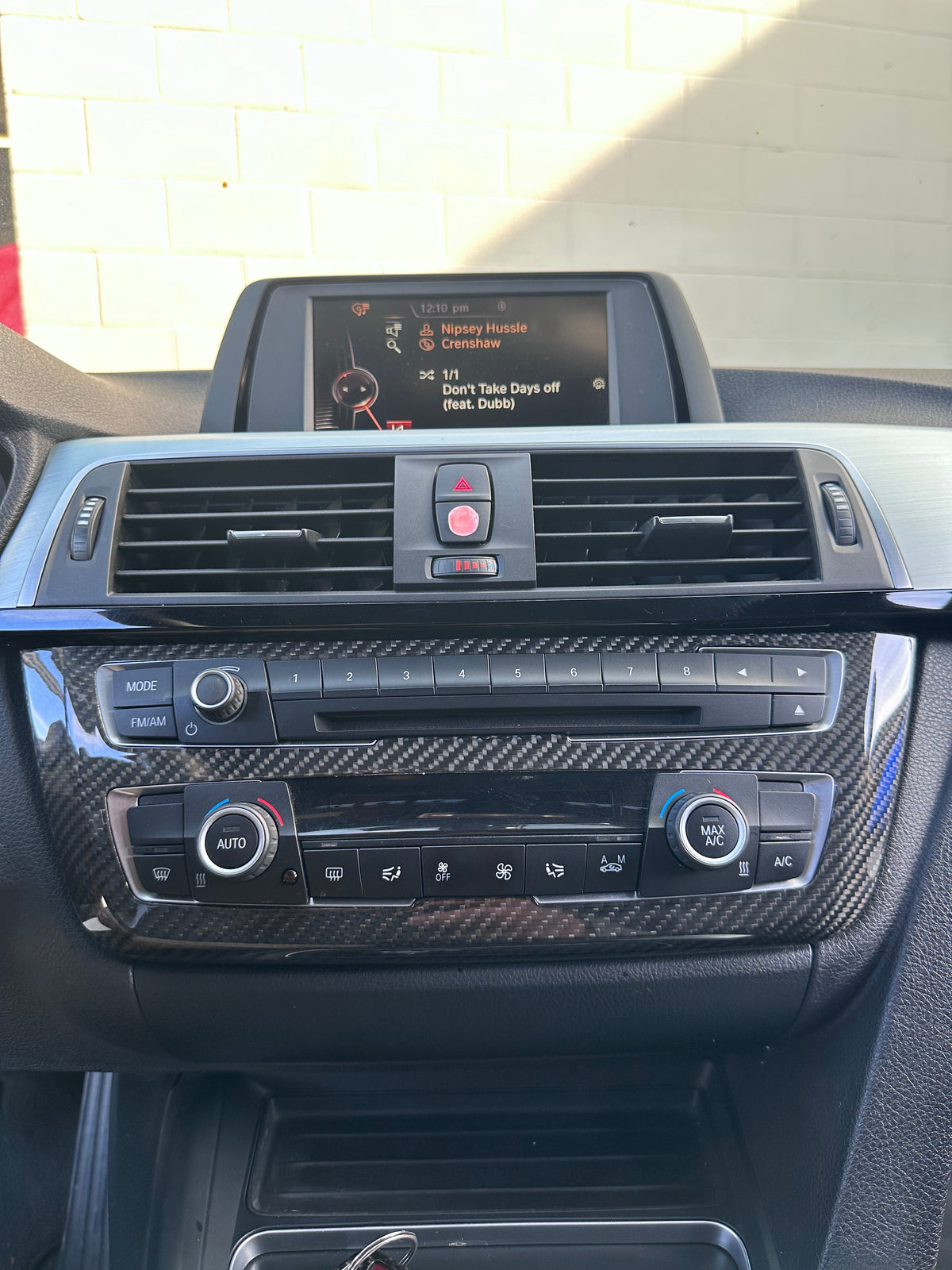 BMW AC Console Carbon Fiber Overlay — Southbay Autoworkz