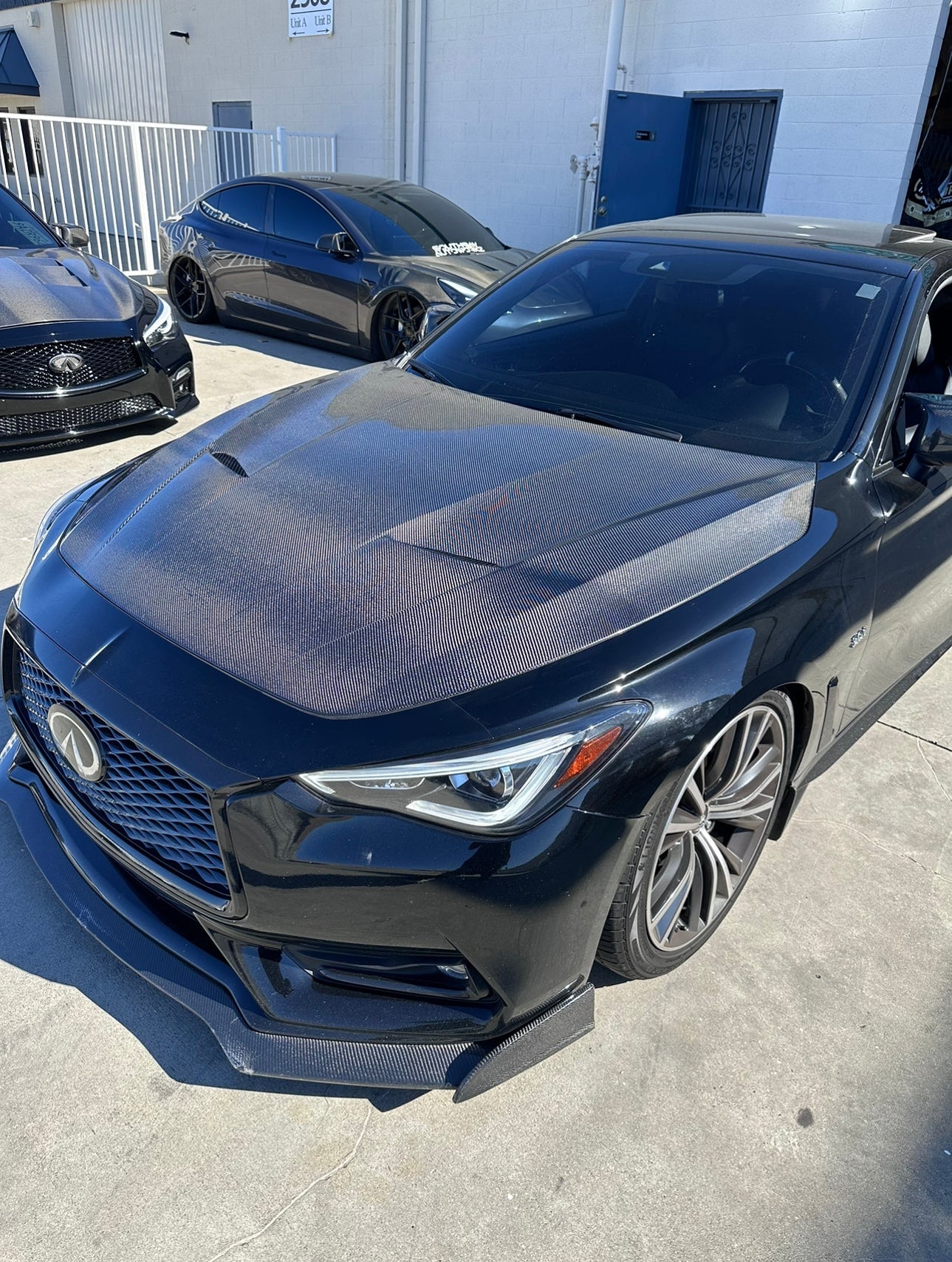 Q60 carbon fiber hood S Style — Southbay Autoworkz