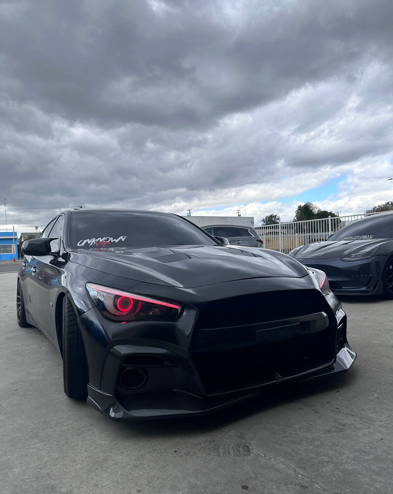 Q50 Blitz kouki bumper — Southbay Autoworkz